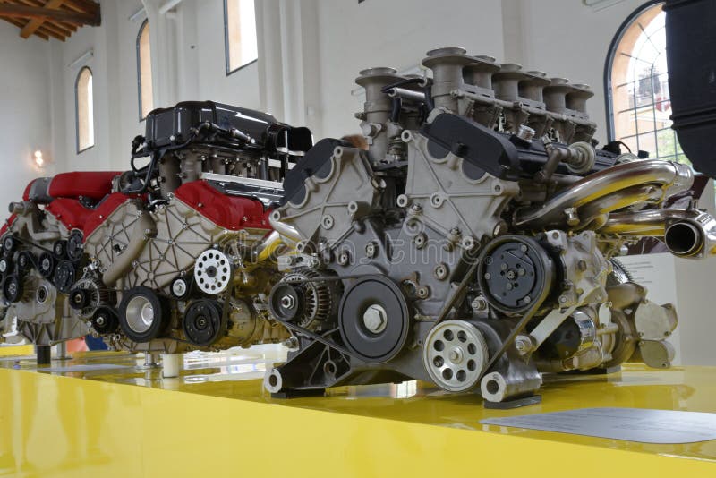 Modena, Italy: Powerful Ferrari V12 Engines Editorial Stock Photo ...