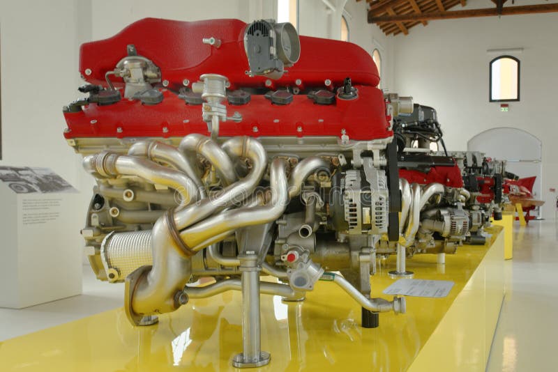 Modena, Italy: Powerful Ferrari Engine Editorial Stock Photo - Image of ...