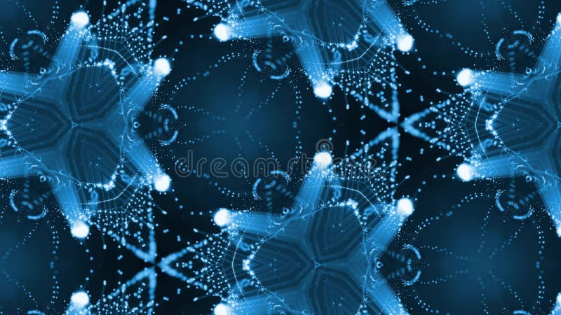 Complex Blue Composition of Particles that Form Cells. 3d Looped ...