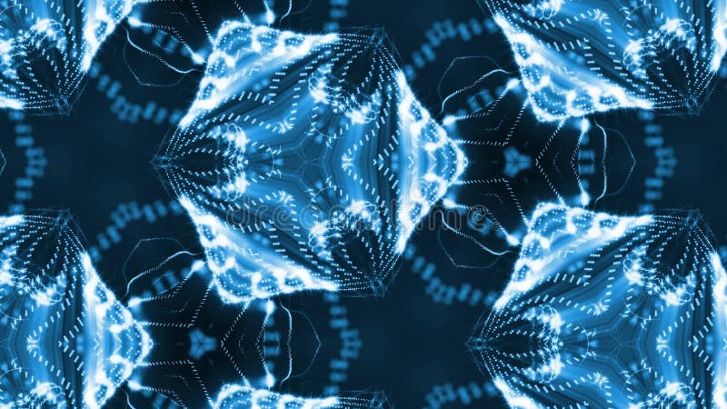 Complex Blue Composition of Particles that Form Cells. 3d Looped ...