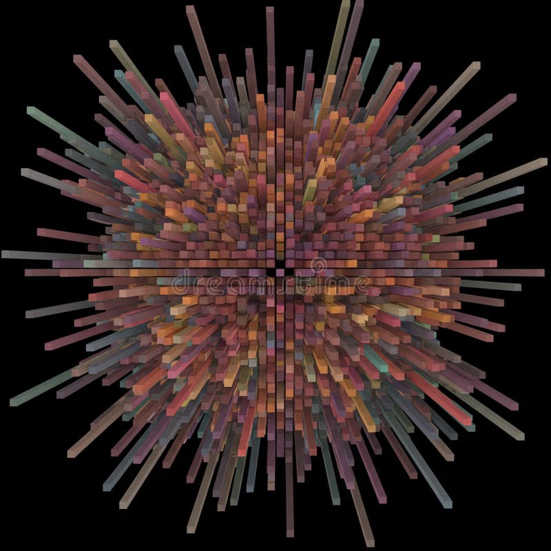 Multicolored Rectangular Prisms Radiating Stock Illustrations – 2 ...