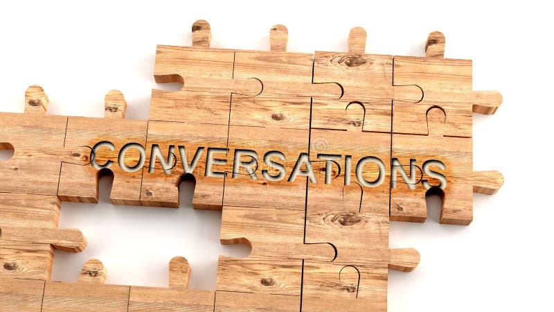 Conversations Complex Like a Puzzle - Pictured As Word Conversations on ...