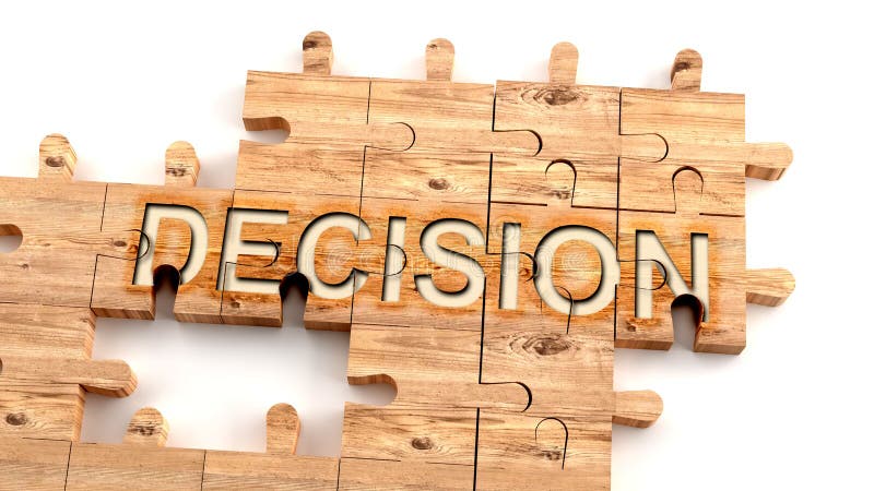 Decision Complex Like a Puzzle - Pictured As Word Decision on a Puzzle ...