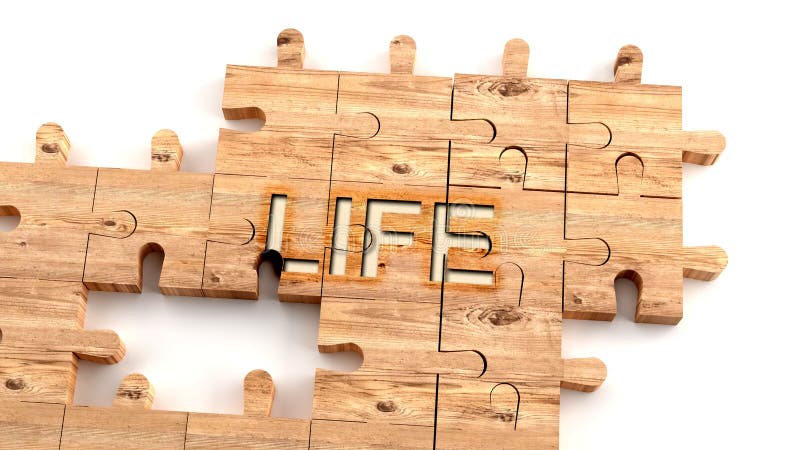 Life Complex Like a Puzzle - Pictured As Word Life on a Puzzle Pieces ...