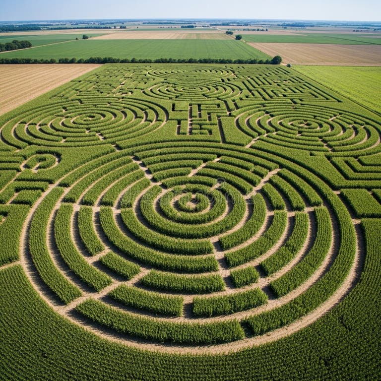Complex Corn Maze Stock Illustrations – 129 Complex Corn Maze Stock ...