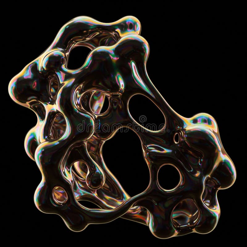 A Complex, 3D Abstract Structure with a Smooth, Organic Form, Featuring ...