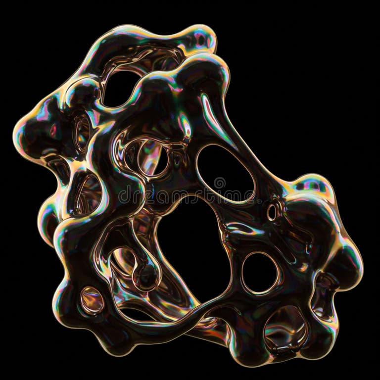A Complex, 3D Abstract Structure with a Smooth, Organic Form, Featuring ...