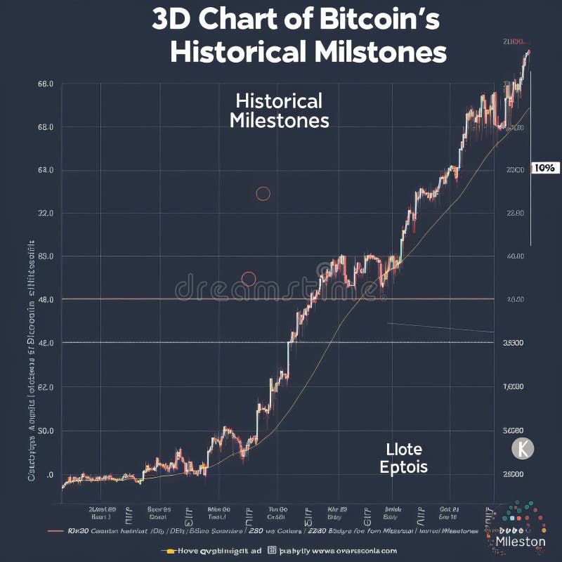 3D Graph of Bitcoin Milestones Stock Illustration - Illustration of ...