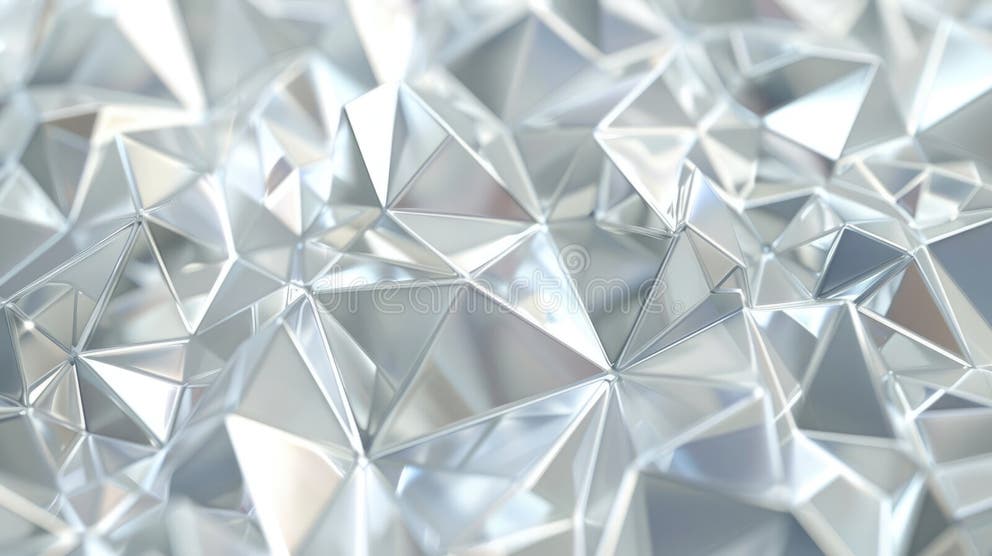 Complex 3D Design with Interlaced Matte Triangles and Shimmering ...