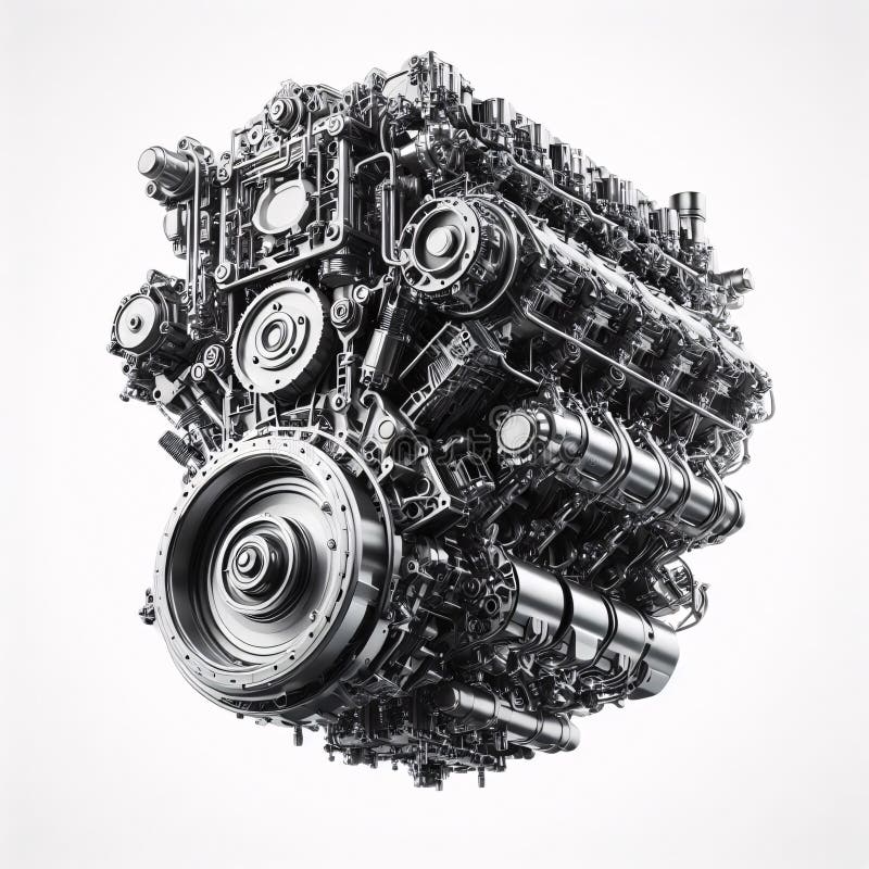 Complex 3D Engine Structure Design Stock Image - Image of engineering ...