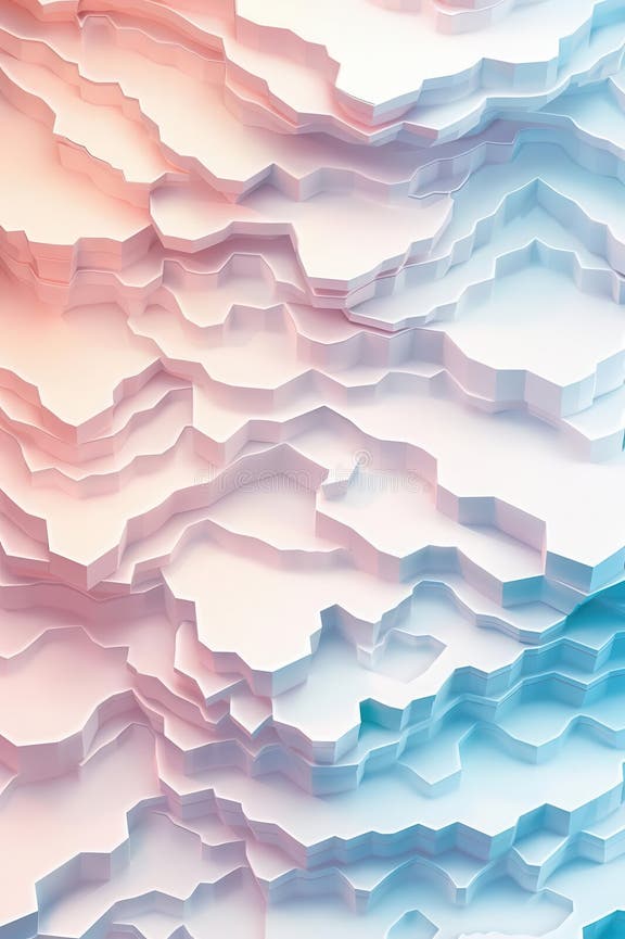 Complex 3D Geometric Pattern with Overlapping Layers and Soft Shadows ...