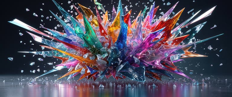 Complex 3D Shapes Burst into Vibrant Colors and Sharp Angles ...