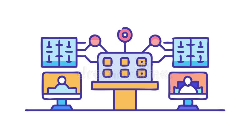 Complex Data Flow, Symbolizing Network Connectivity and Information, Vector Design Generative AI ...