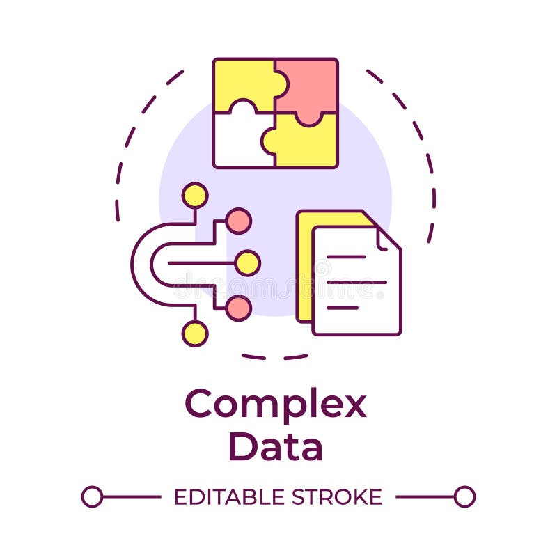 Complex Data Multi Color Concept Icon Stock Vector - Illustration of ...