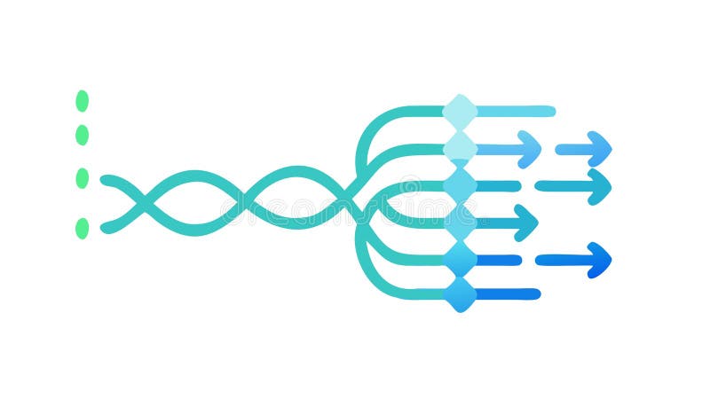 Complex Data Processing Vector: Multi-Stream Information Flow, Vector Design Generative AI Stock ...