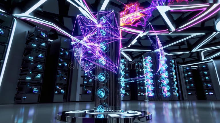 Complex Data Streams Flow Around a Central Processing Unit ...