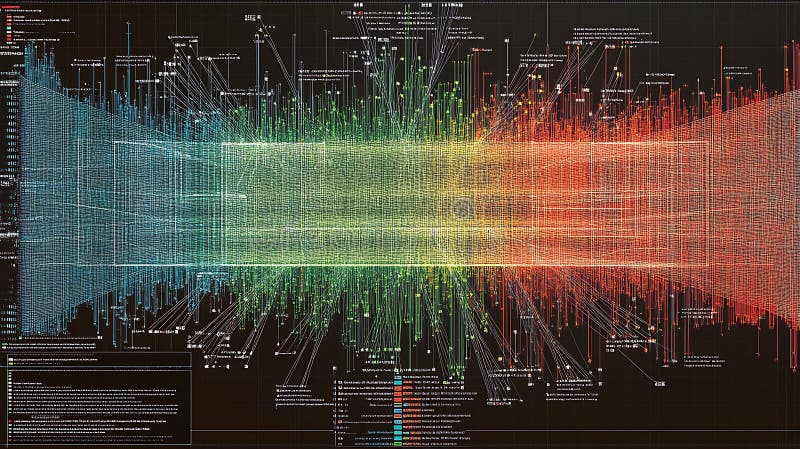 Complex data visualization stock image. Image of chart - 392636211