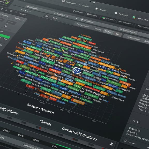 A Complex Data Visualization Interface on a Computer Screen Features a ...