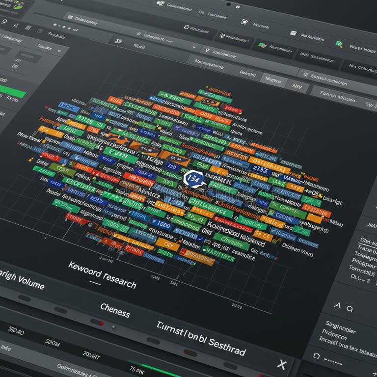 A Complex Data Visualization Interface on a Computer Screen Features a ...