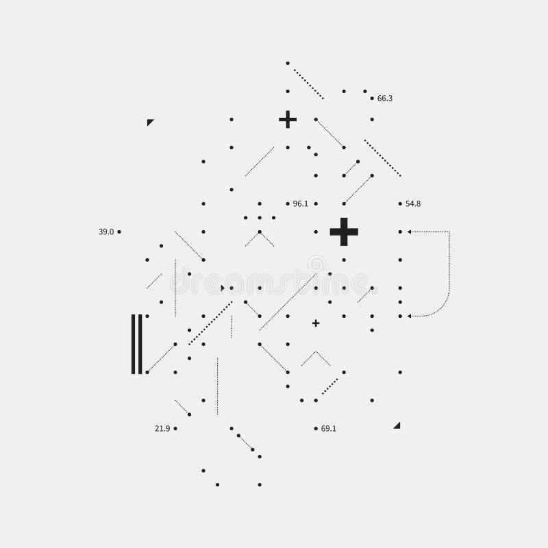 Complex Design Element in Glitch Style Stock Vector - Illustration of ...