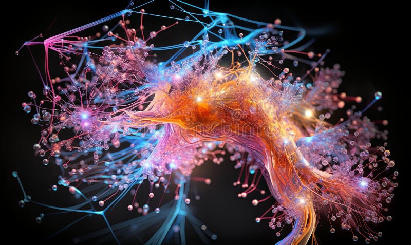 Intricate Computer-Generated 3D Structure Stock Photo - Image of ...