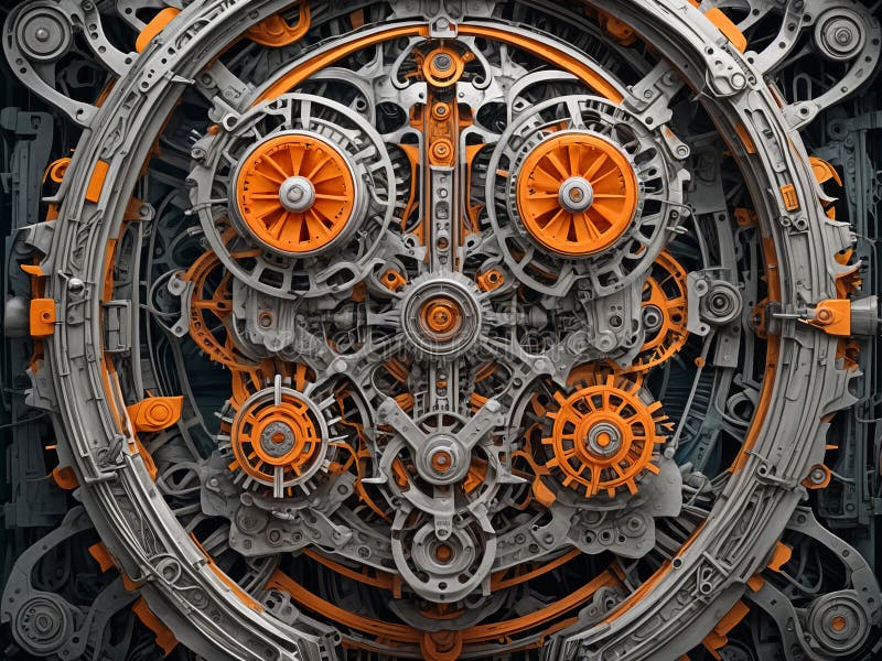 A Complex and Detailed Digital Artwork Featuring an Amalgamation of ...