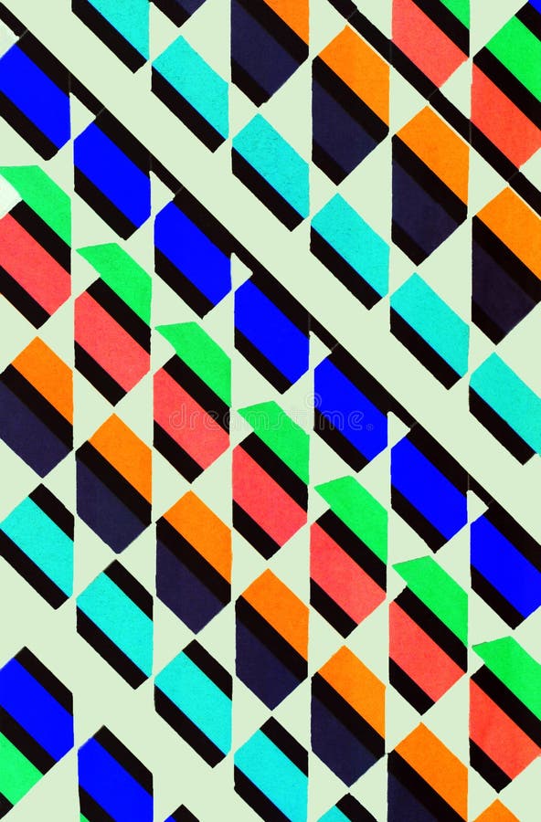 A Complex Diagonal Pattern of Lines and Squares. Stock Photo - Image of ...