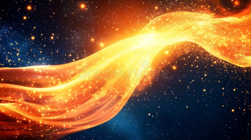 Complex Digital Art Featuring Golden Designs and Waves Stock Photo ...