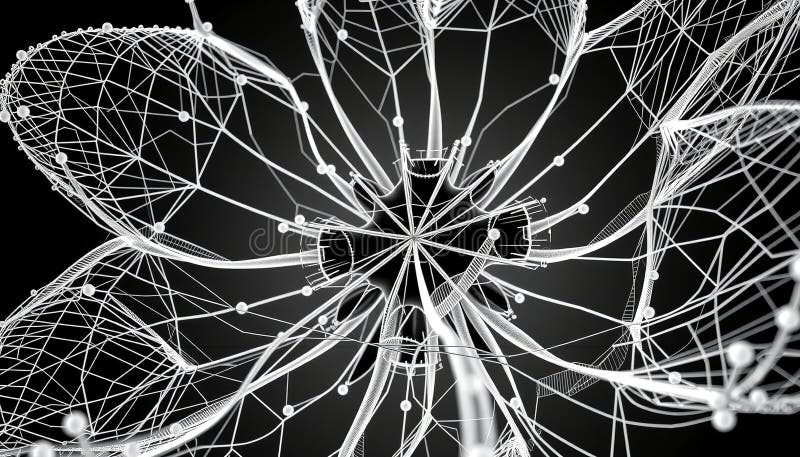 Neural Bloom of Digital Consciousness Stock Image - Image of system, internet: 373200079