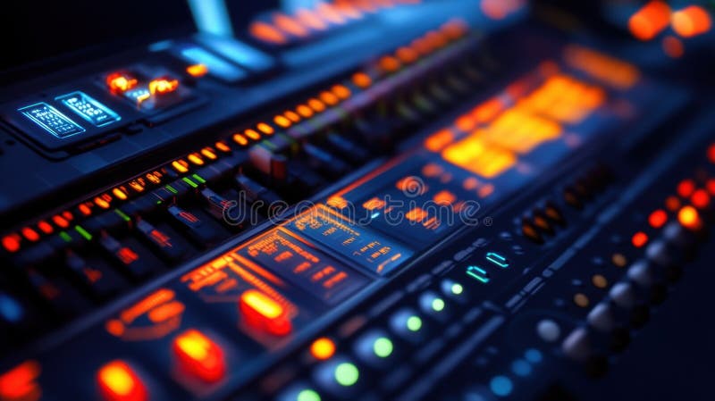 Futuristic Control Panel Showing Complex Data and Information Stock ...