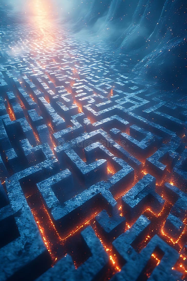 Digital Maze Puzzle Pattern Stock Illustrations – 2,481 Digital Maze ...