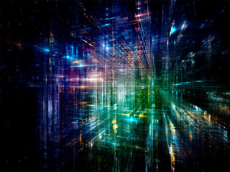 Complex Digital World stock illustration. Illustration of explosion ...