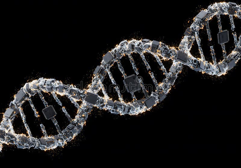 Complex Dna Double Helix Design Stock Illustration - Illustration of ...