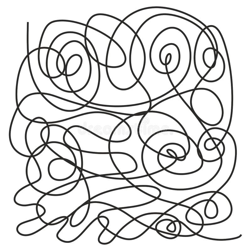 Messy Lines To Simple Line Drawing Stock Illustrations – 59 Messy Lines ...
