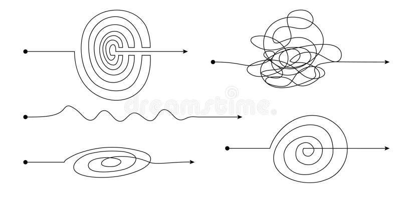 Complex Easy Simple Way from Start To Idea. Chaos Simplifying, Problem ...