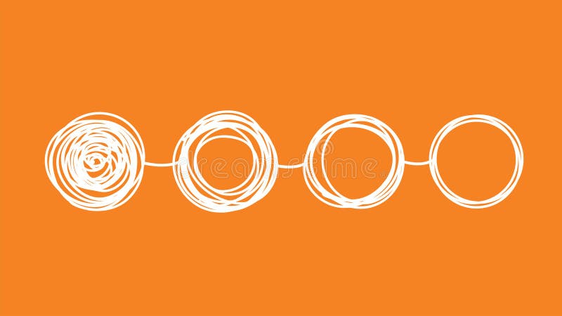 Complex Easy Simple Way from Start To Idea. Chaos Simplifying, Problem ...