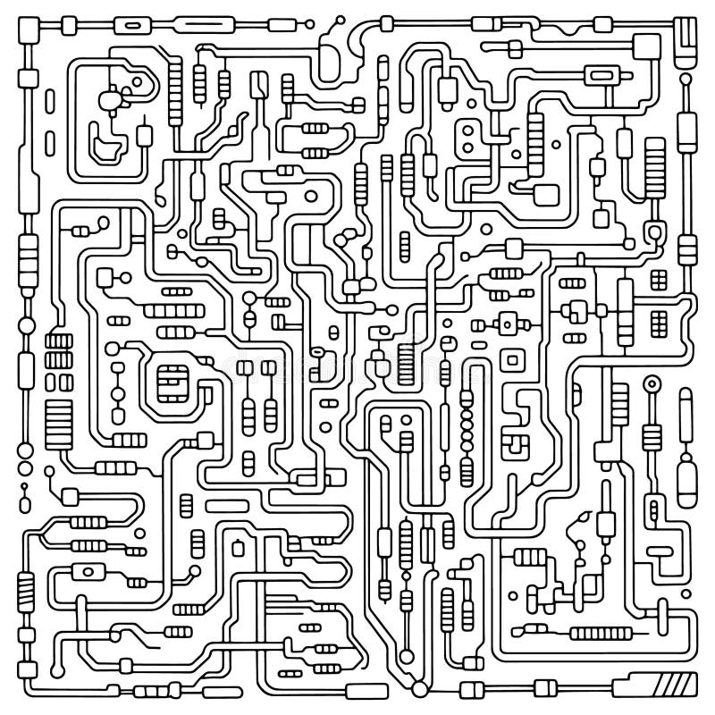 Technological Schematic Diagram Stock Illustrations – 469 Technological ...