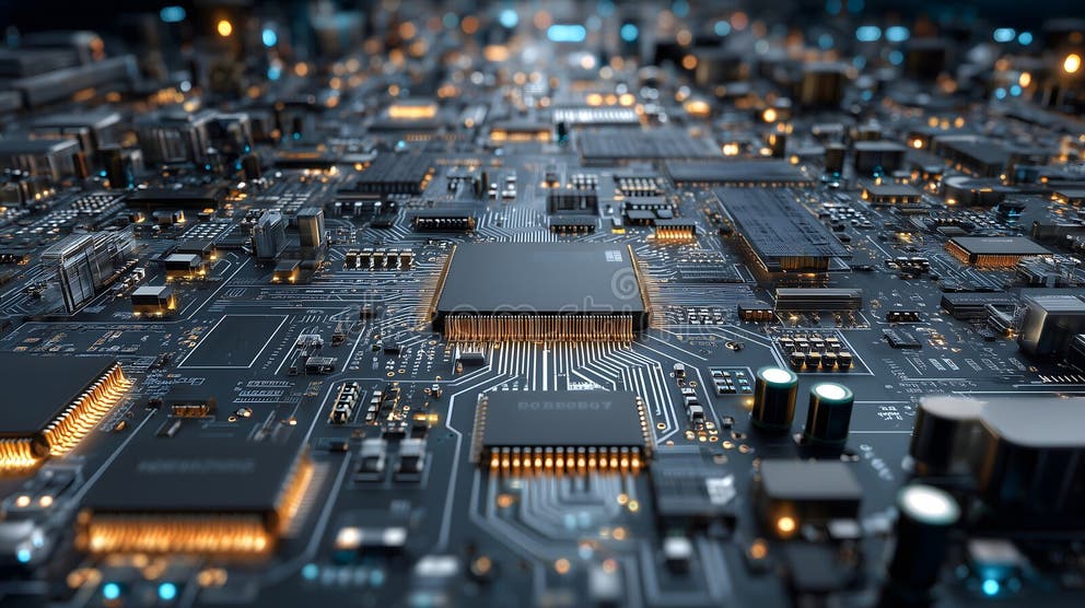 Complex Electronic Circuit Boards and Their Components Generated with ...