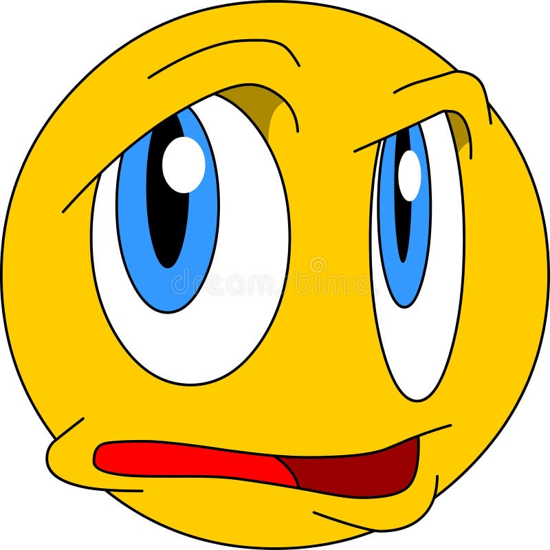 Complex emotion emoticon stock vector. Illustration of yellow - 74896019