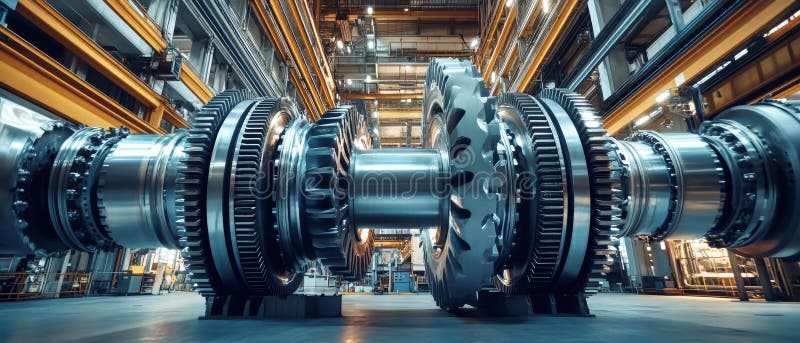 Complex Engineering Captured in a Modern Gas Engine Assembly Featuring ...