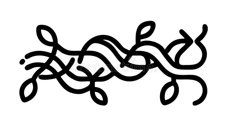 Complex Entangled Abstract Lines, Intricate Design Element, Vector ...