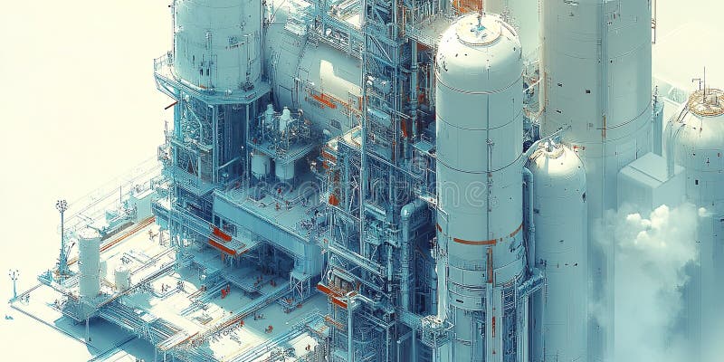 Large Industrial Facility with Multiple Silos and Structures Located in ...