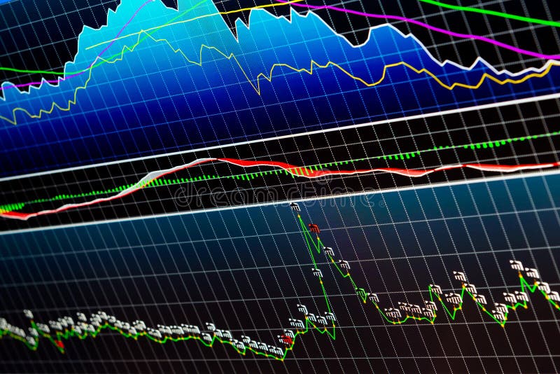 Financial Chart on a Monitor Stock Image - Image of investment ...
