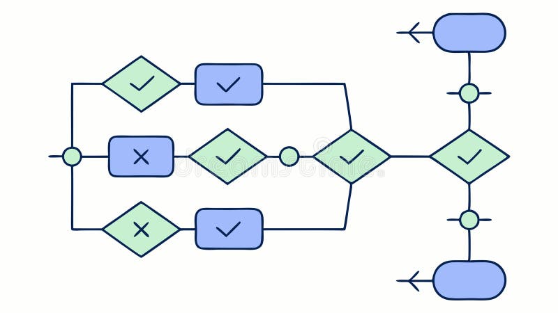 Complex Flowchart Diagram, Multi-Path Process Analysis, Vector Design Generative AI Stock ...