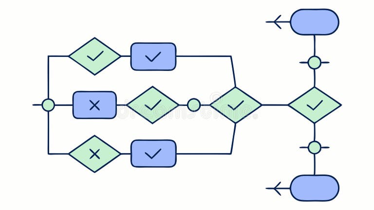 Complex Flowchart Diagram, Multi-Path Process Analysis, Vector Design Generative AI Stock ...