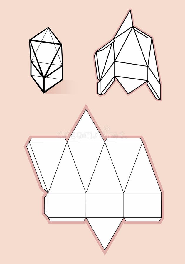 Complex Form with Blueprint Template Stock Vector - Illustration of ...