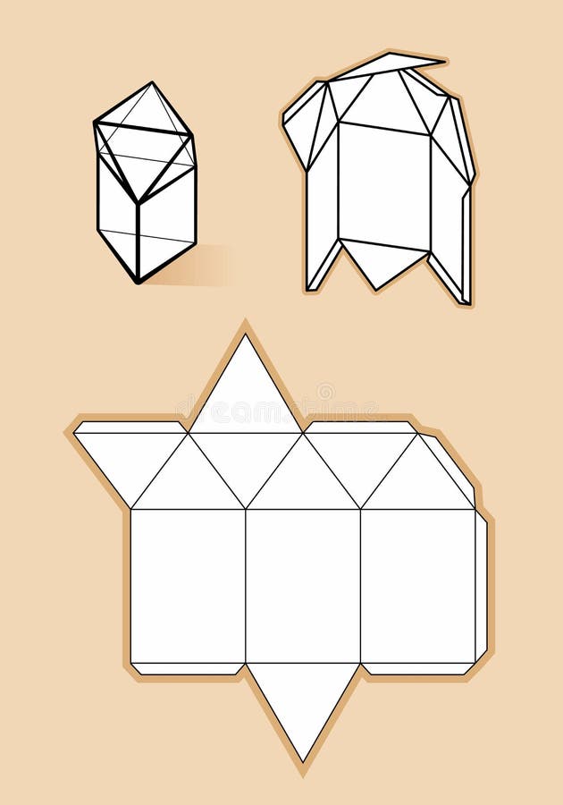 Complex Form with Blueprint Template Stock Vector - Illustration of ...