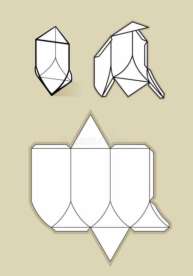 Complex Form with Blueprint Template Stock Vector - Illustration of ...
