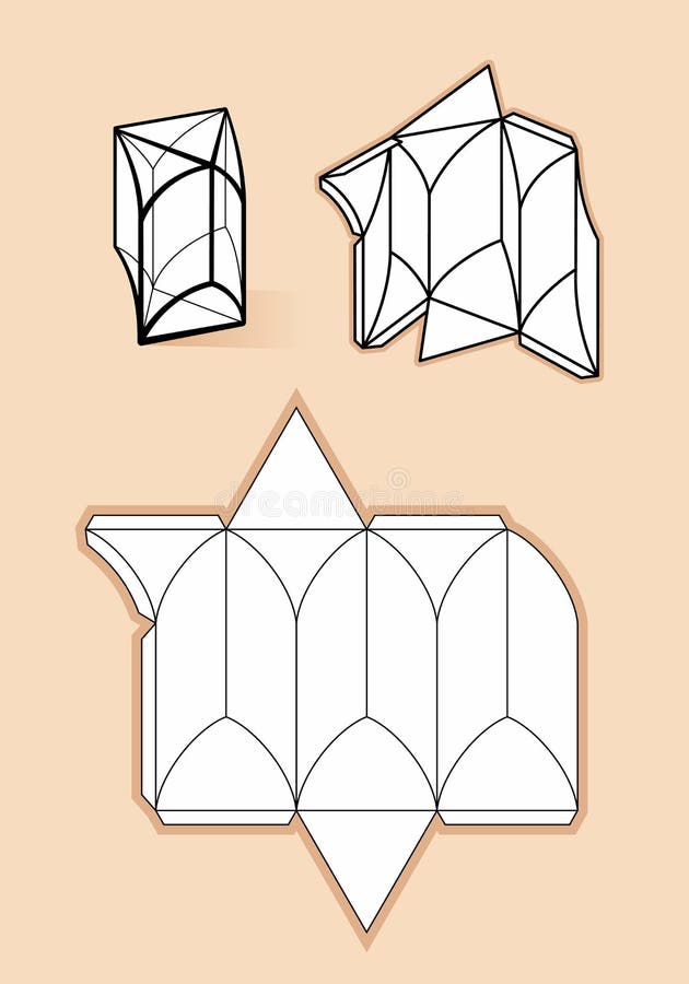 Complex Form with Blueprint Template Stock Vector - Illustration of ...