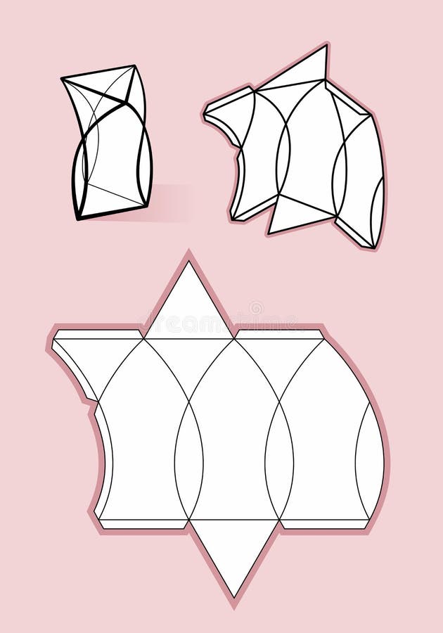 Complex Form with Blueprint Template Stock Vector - Illustration of ...